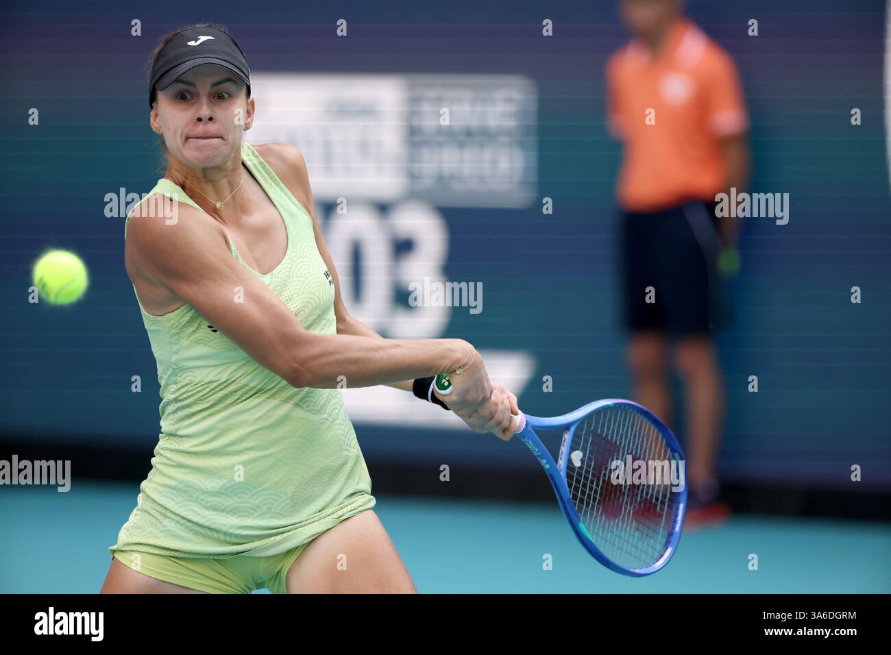 MIAMI GARDENS, FLORIDA - MARCH 24: Magda Linette of Poland defeats Coco ...