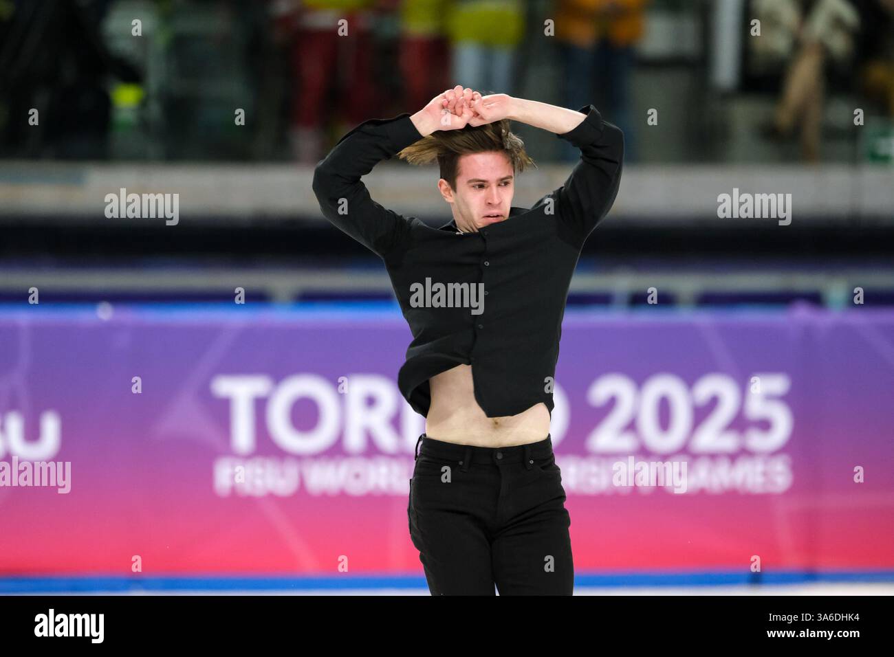 Mikhail Shaidorov of Kazakhstan seen in action during the FISU Games ...