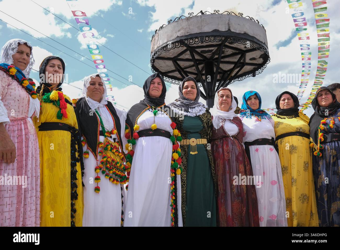 March 20, 2025, Sirnak, Cizre, Turkey: Women dressed in traditional ...