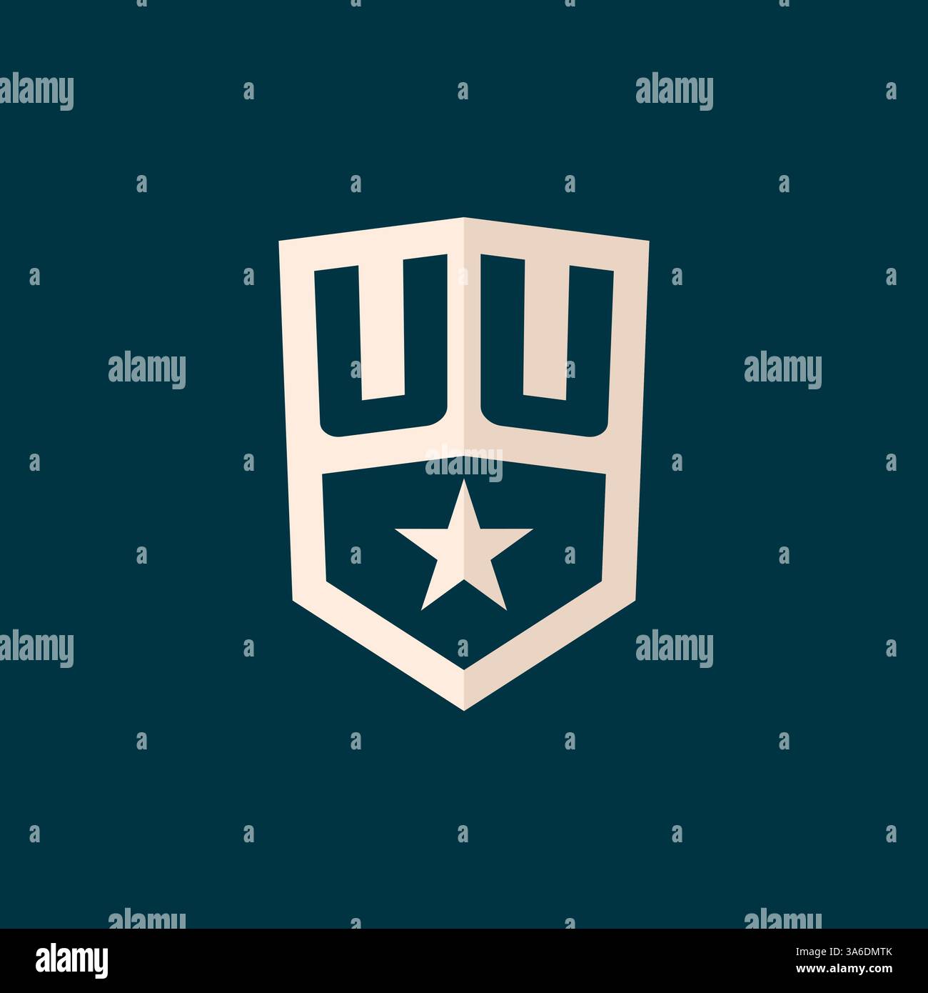 Initial UU logo star shield symbol with simple design vector graphic Stock Vector Image & Art ...