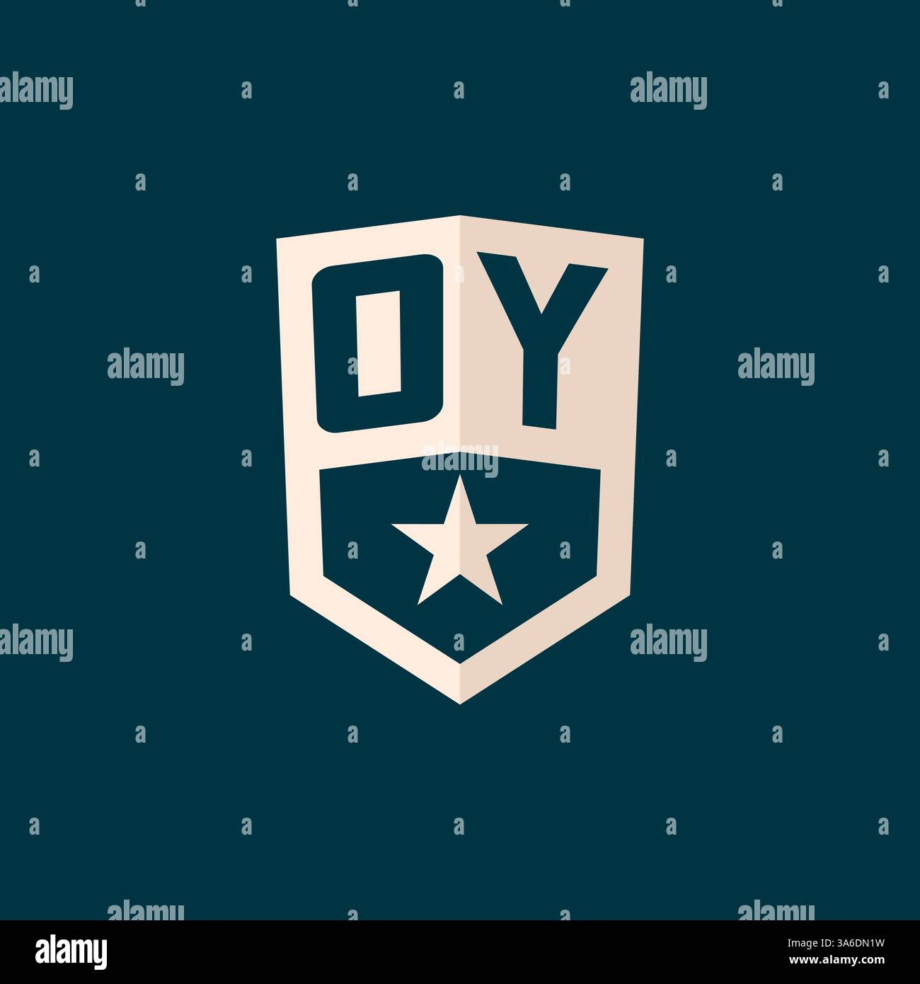 Initial OY logo star shield symbol with simple design vector graphic Stock Vector Image & Art ...