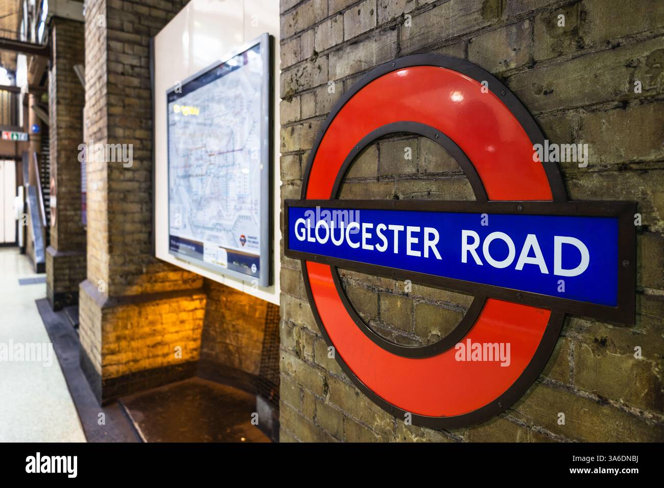 Gloucester Road. Iconic London Underground Red Tube Sign. London, UK ...