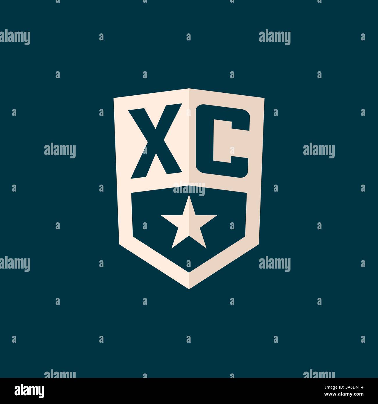 Initial XC logo star shield symbol with simple design vector graphic Stock Vector Image & Art ...