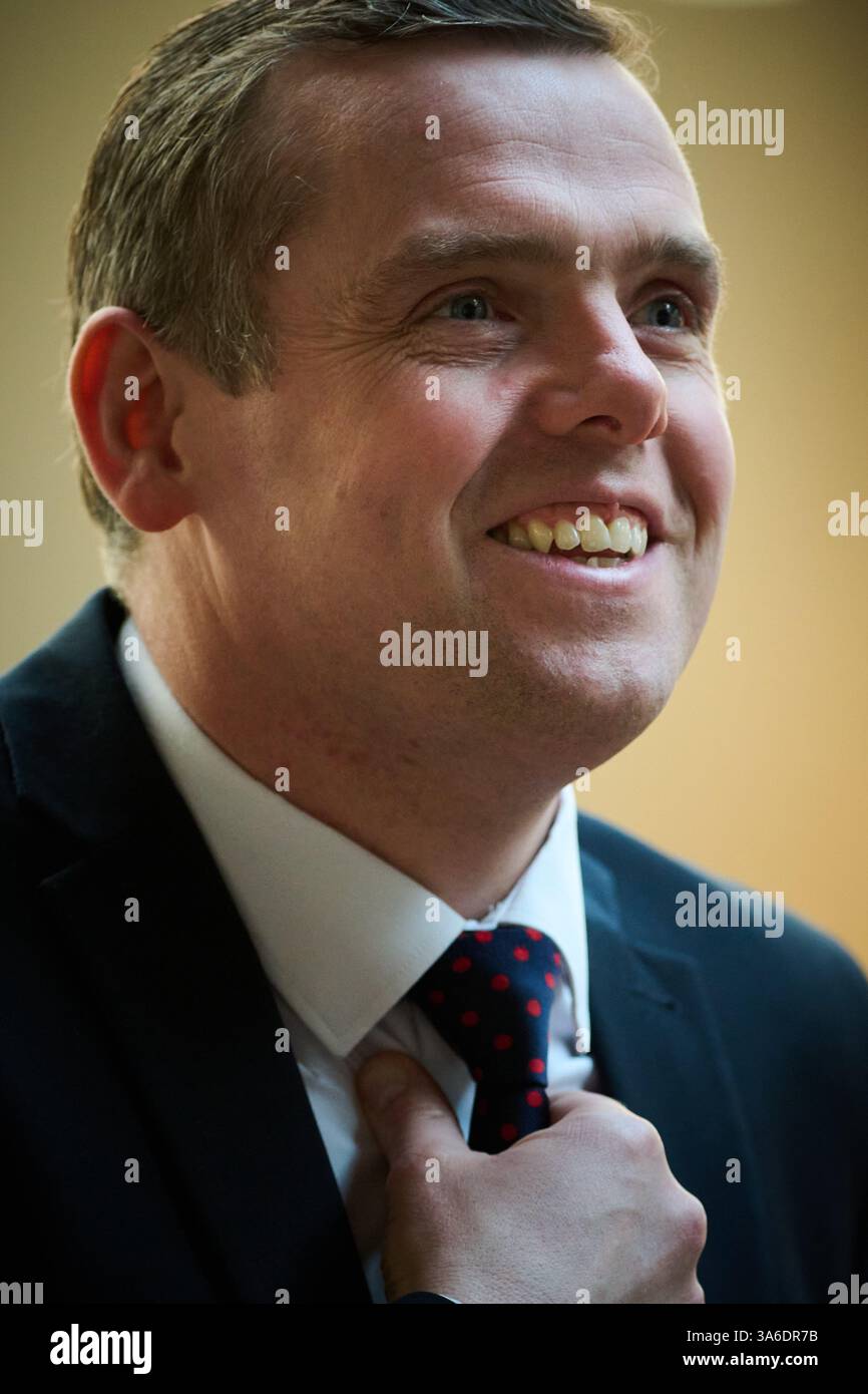 Edinburgh Scotland, UK 25 March 2025. Douglas Ross MSP at the Scottish ...
