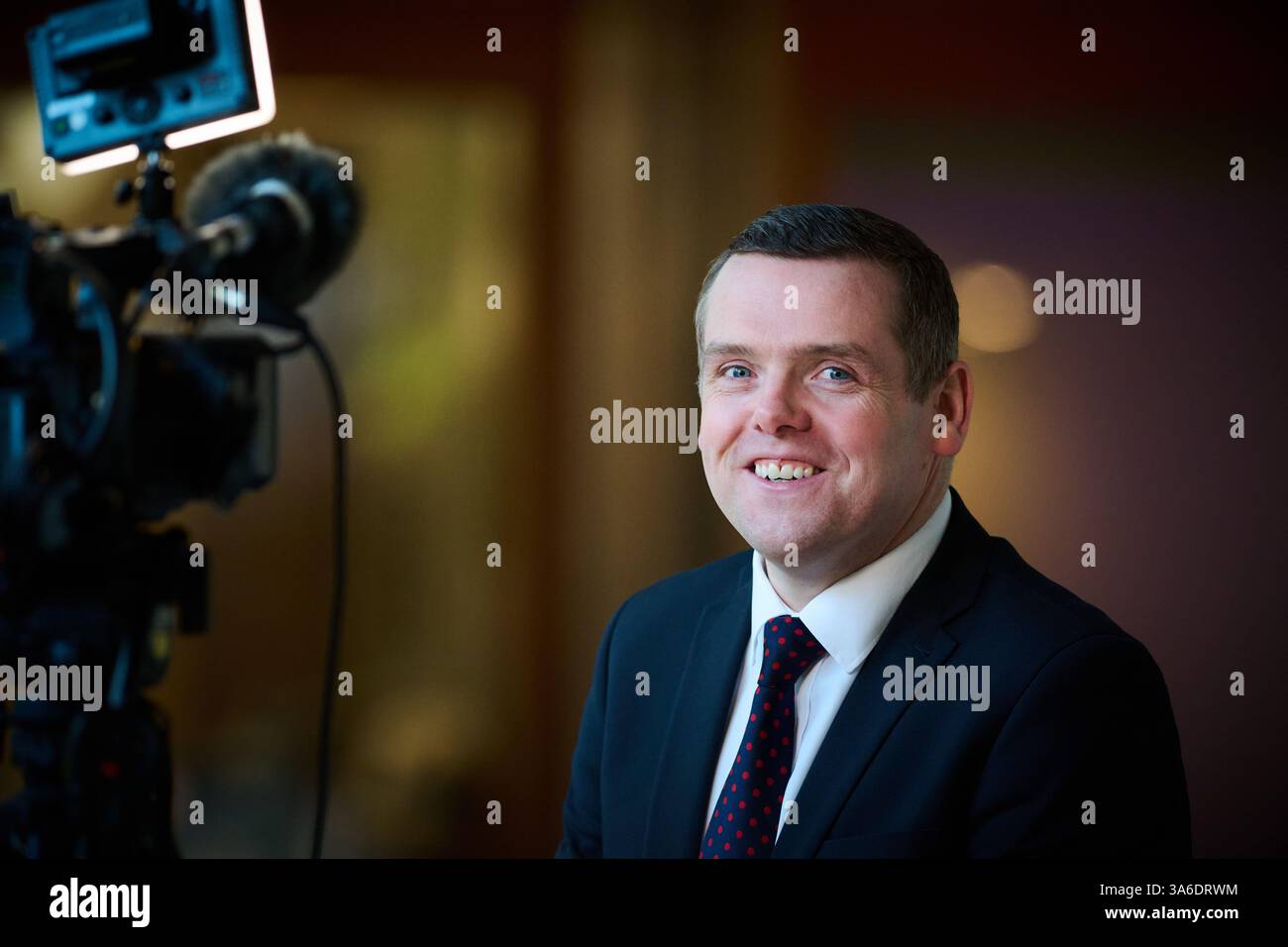 Edinburgh Scotland, UK 25 March 2025. Douglas Ross MSP at the Scottish ...