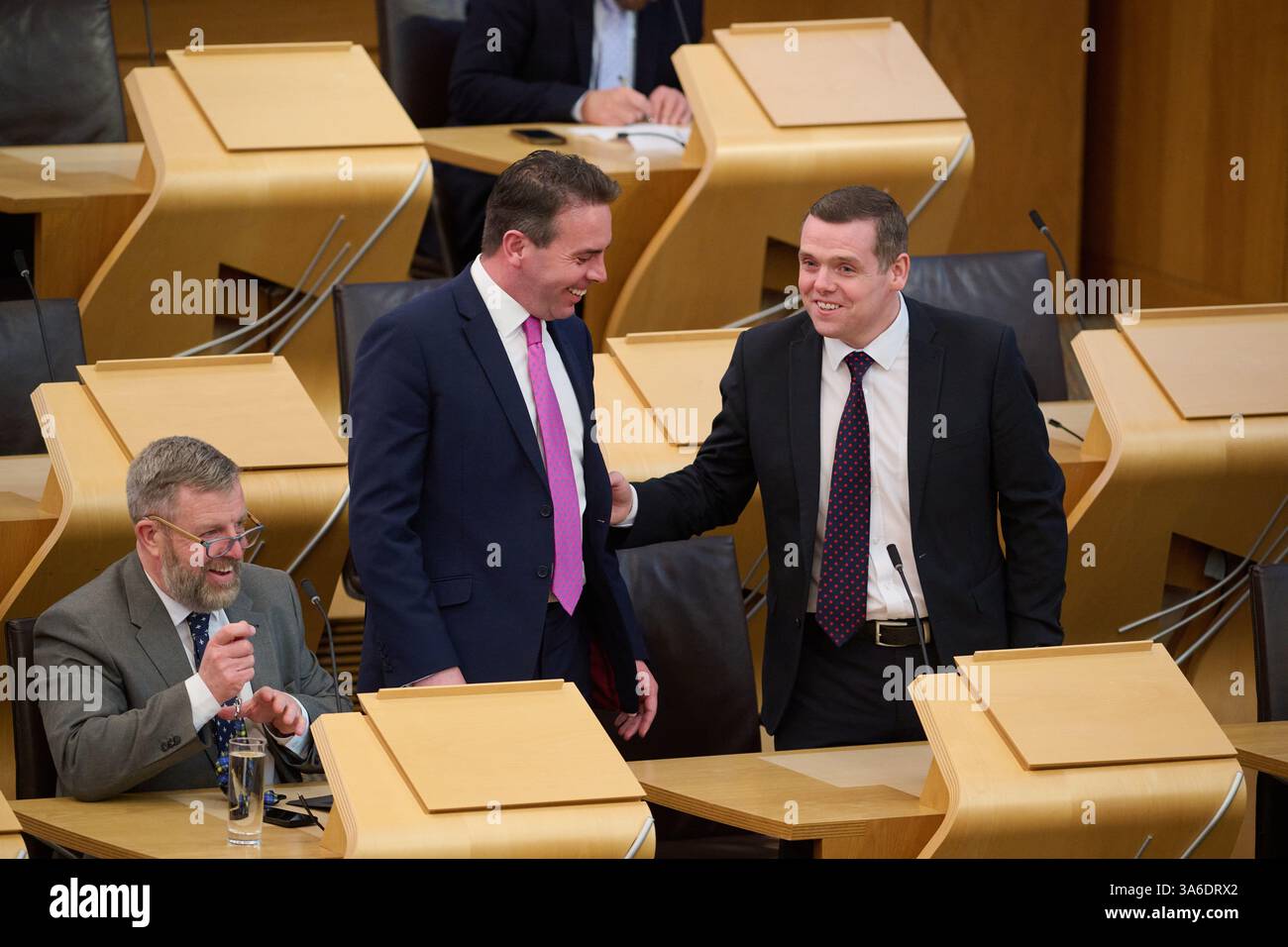 Edinburgh Scotland, UK 25 March 2025. Douglas Ross MSP at the Scottish ...