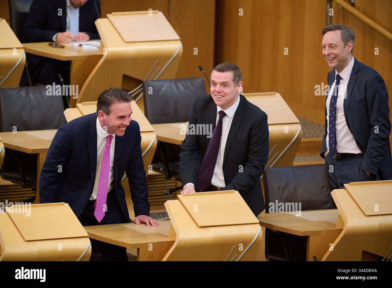 Edinburgh Scotland, UK 25 March 2025. Douglas Ross MSP at the Scottish ...