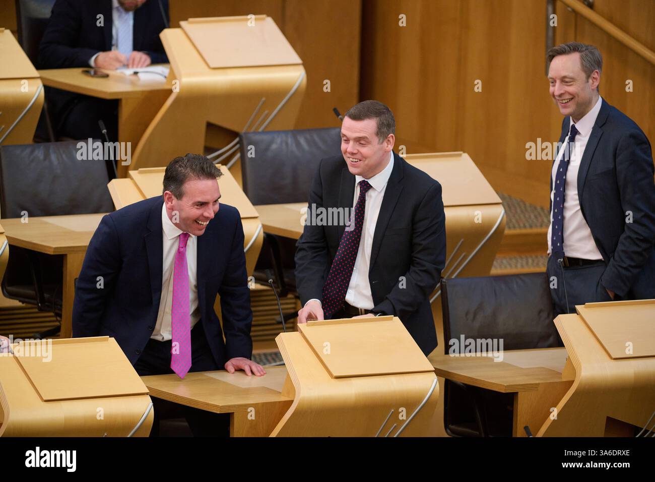 Edinburgh Scotland, UK 25 March 2025. Douglas Ross MSP at the Scottish ...