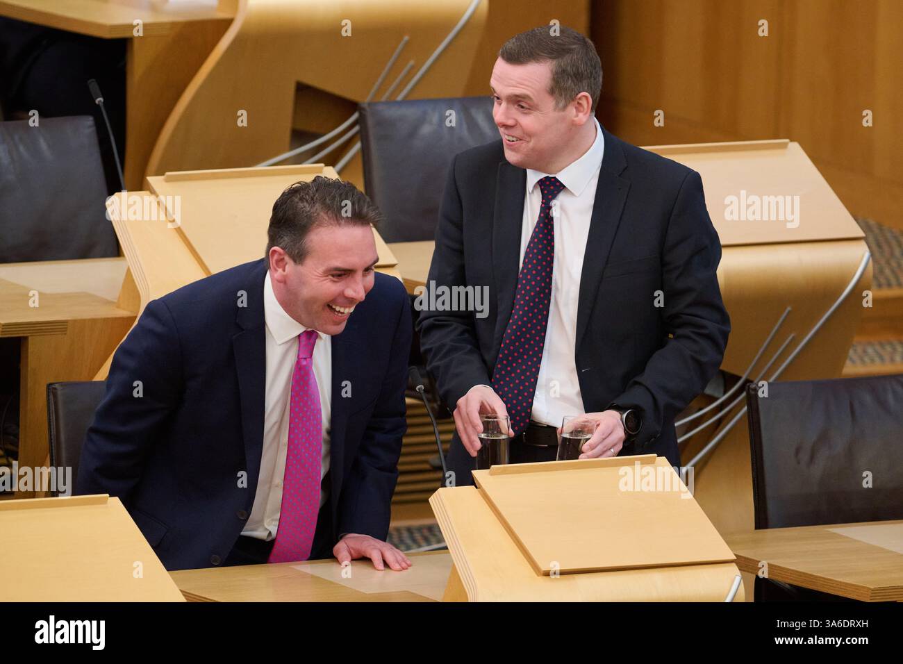 Edinburgh Scotland, UK 25 March 2025. Douglas Ross MSP at the Scottish ...