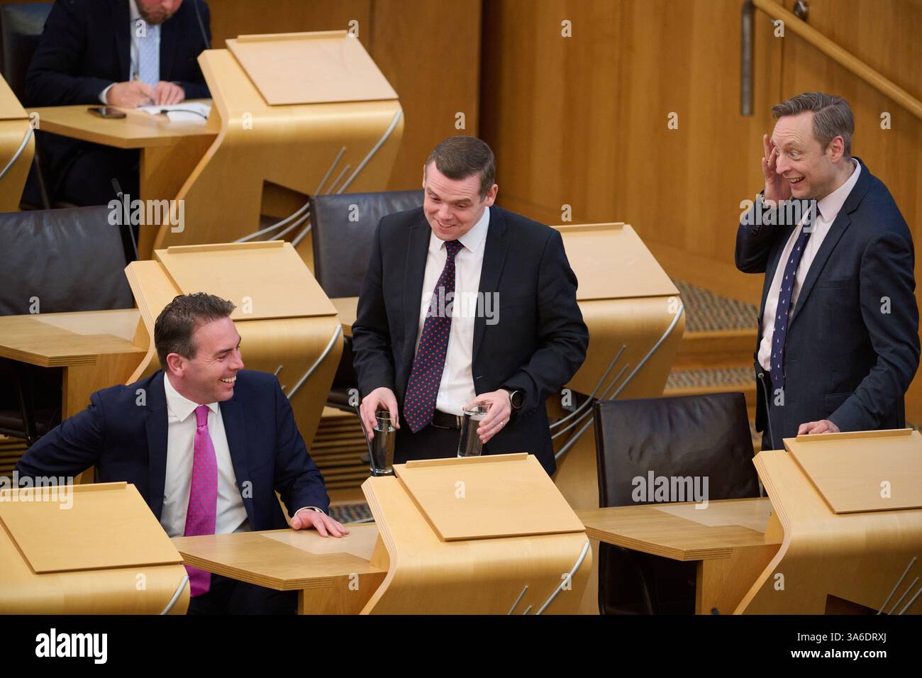 Edinburgh Scotland, UK 25 March 2025. Douglas Ross MSP at the Scottish ...
