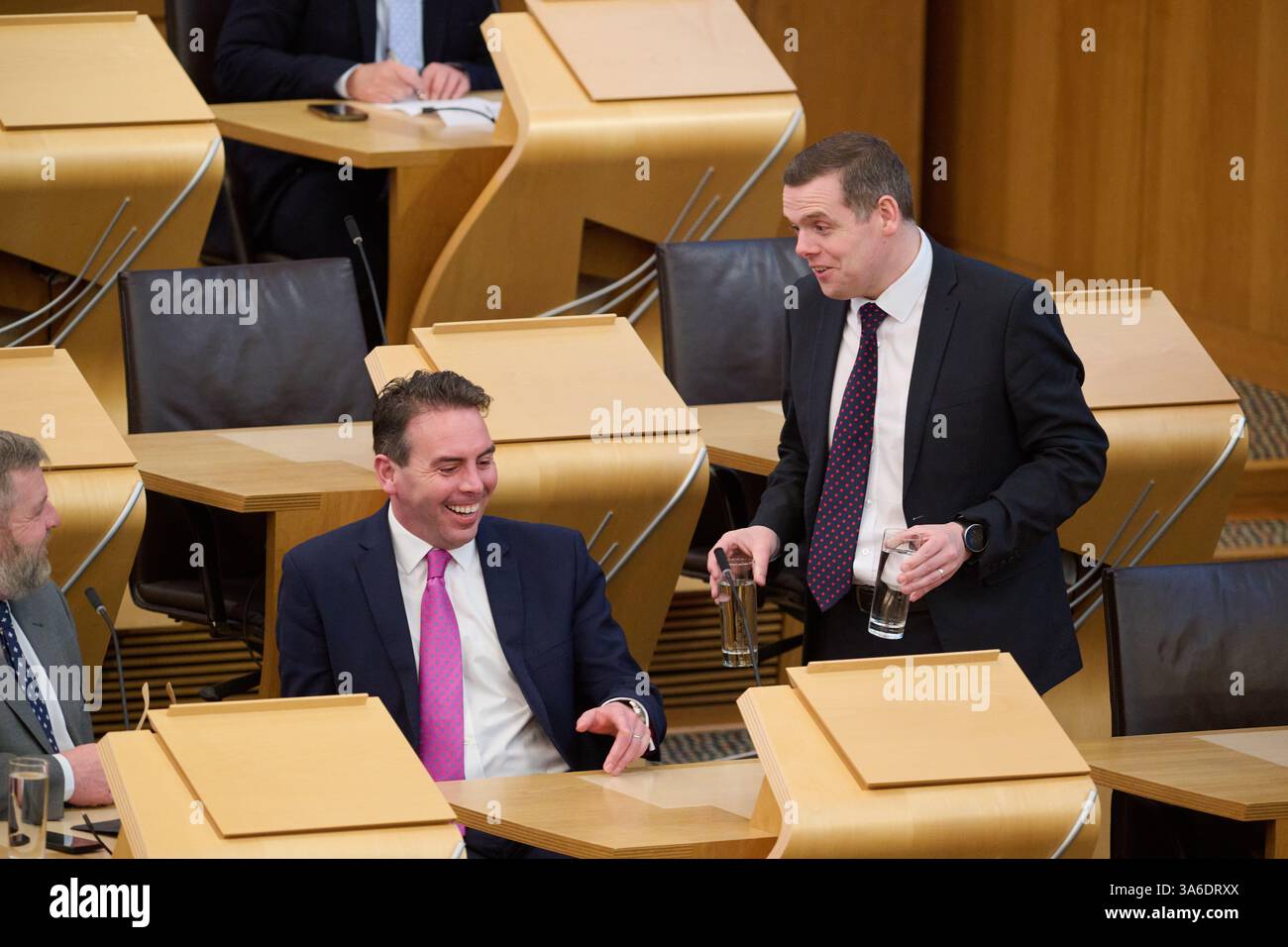 Edinburgh Scotland, UK 25 March 2025. Douglas Ross MSP at the Scottish ...