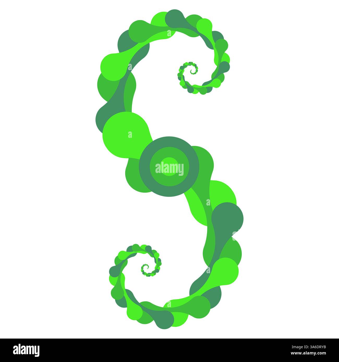 Vector Meta ball Connect Dot Set. Molecule chain. Green Circle Shapes ...