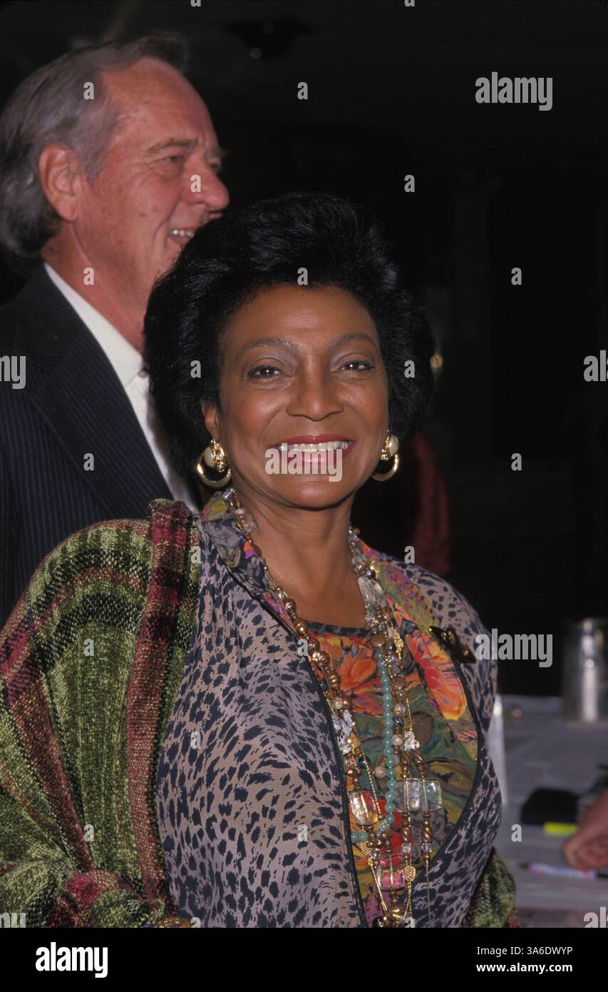 Jan 24, 1995; Los Angeles, CA, USA; Actor NICHELLE NICHOLS with HOWARD ...