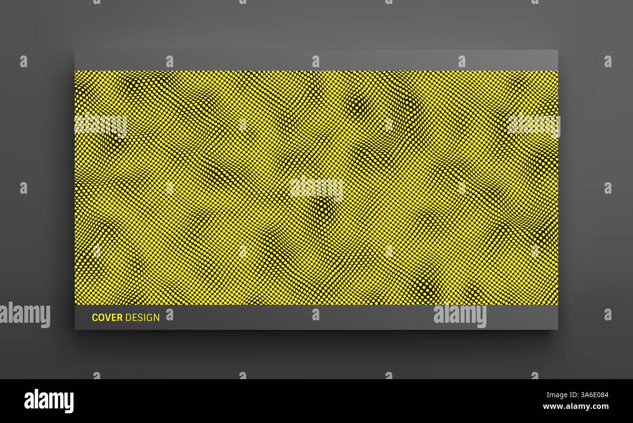 Wavy surface with optical illusion. Abstract polka dots pattern ...