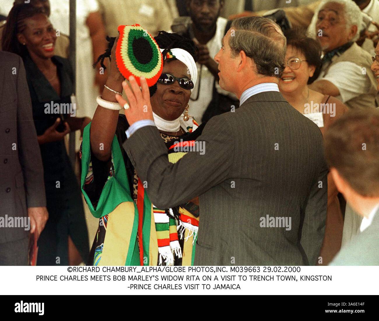 Mar. 1, 2000 - Kingston, Jamaica - Â©RICHARD CHAMBURY ALPHA/ M039663 29.02.2000.PRINCE CHARLES ...