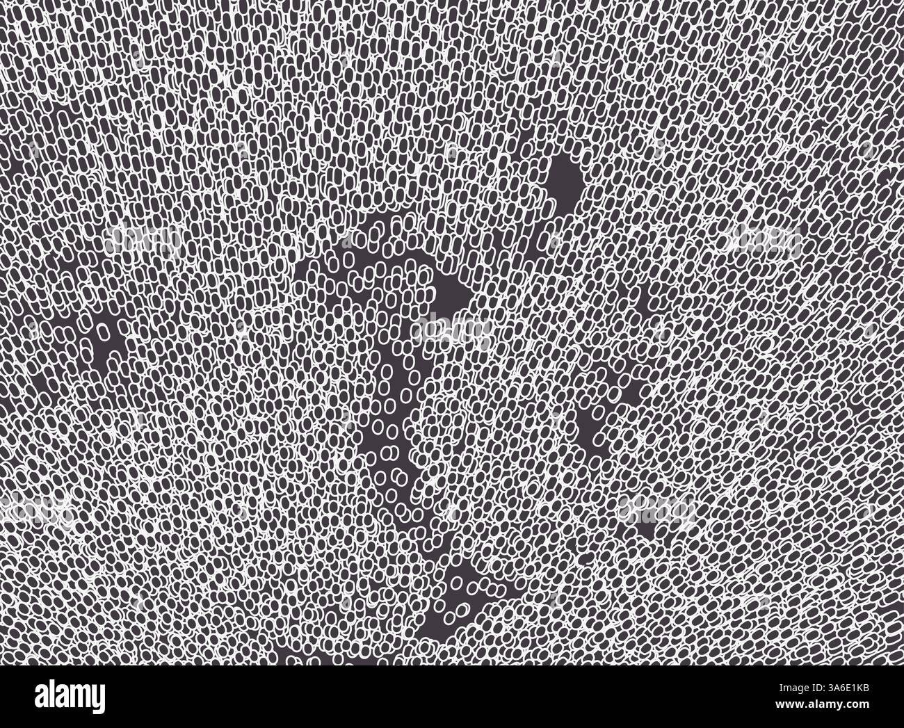 Abstract cellular background. Cell membrane structure in motion. 3D scientific vector ...