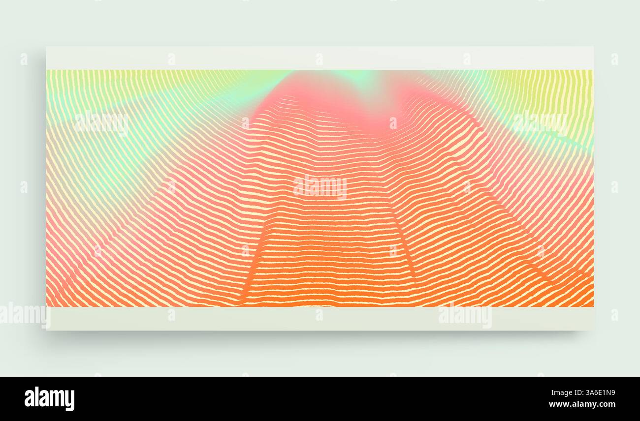 Cover design template. Abstract digital wave with dynamic particles ...