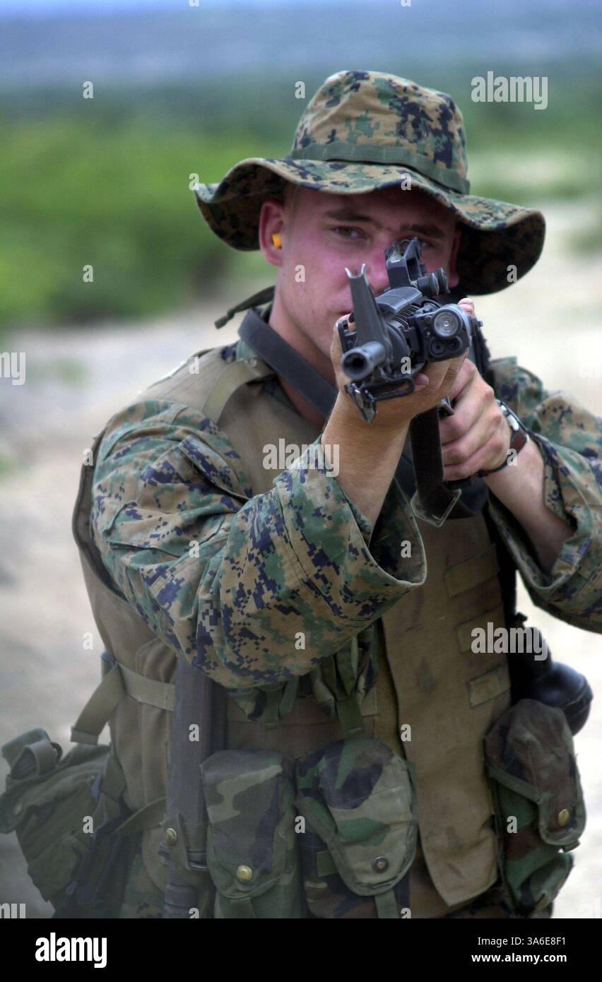 May 05, 2004; Port-Au-Prince, Haiti; A Marines from 3rd Battalion 8th ...