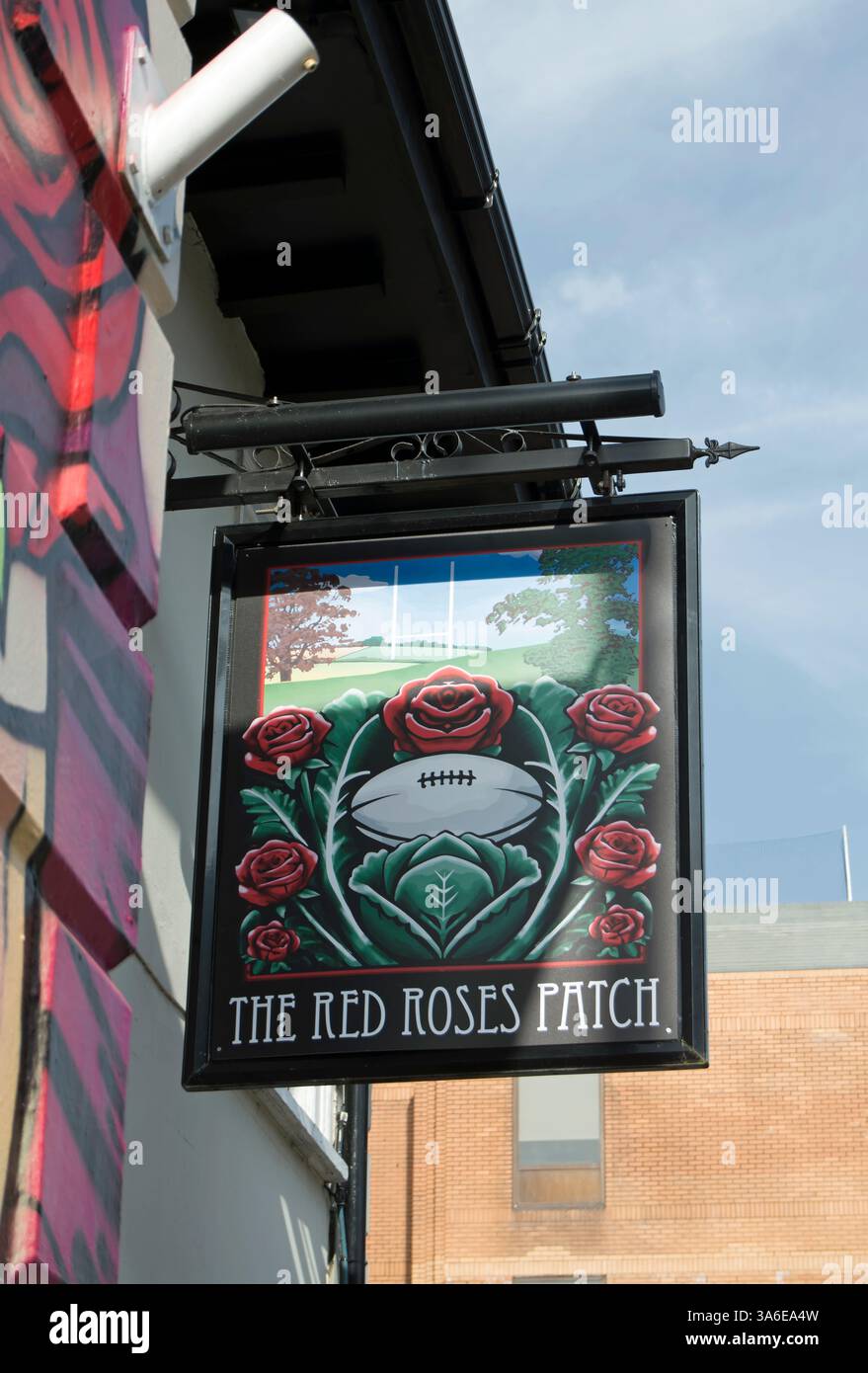 hanging sign at the cabbage patch pub in twickenham, england ...