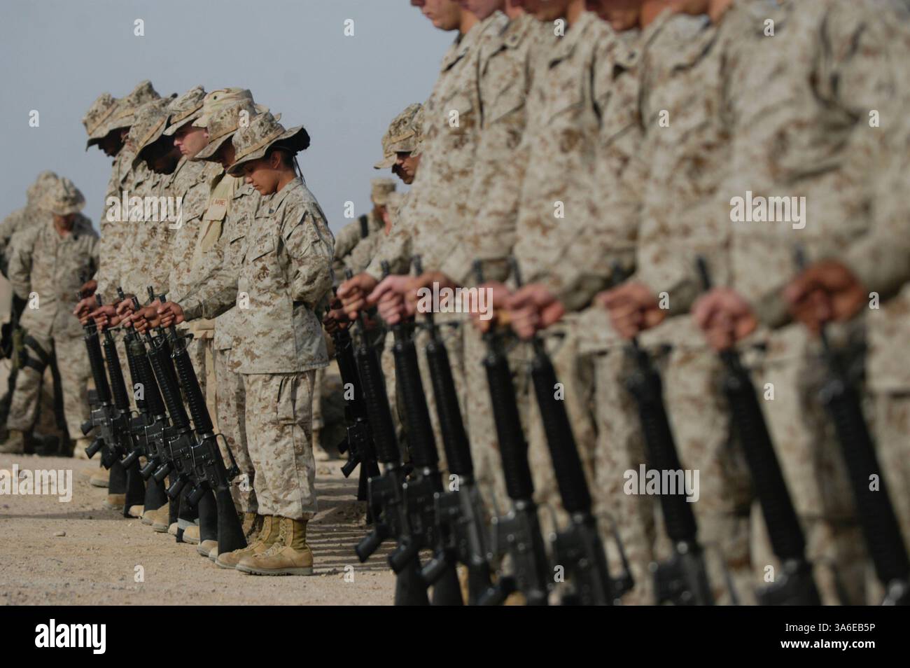 May 31, 2004; Camp Taqaddum, Iraq; Marines and sailors of the 1st Force ...