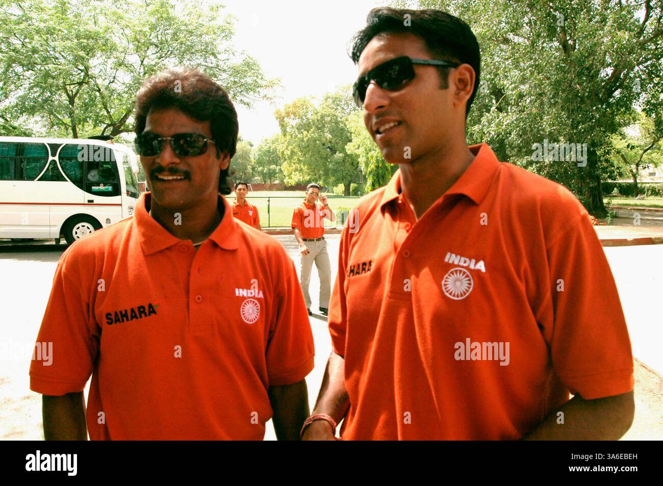 Jun 01, 2004; New Delhi, INDIA; From (L-R) Indian Hockey team player ...