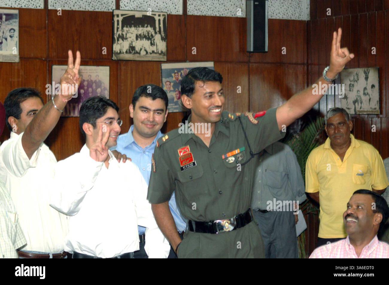 Aug 25, 2004; New Delhi, INDIA; Major RAJYAVARDHAN SINGH RATHORE, India ...