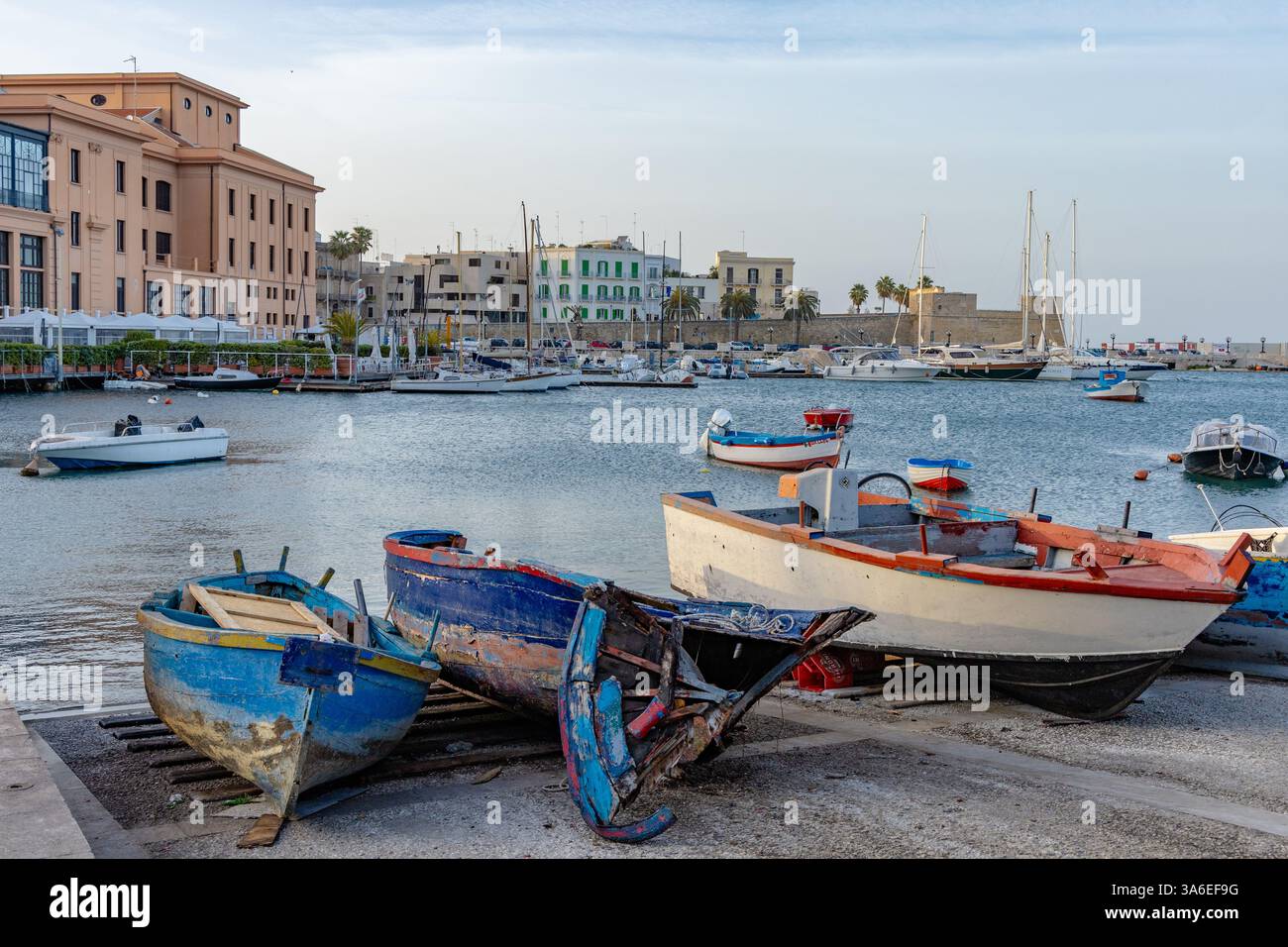 A beautiful view of Porto Vecchio in Bari, Puglia, showcasing the charm ...