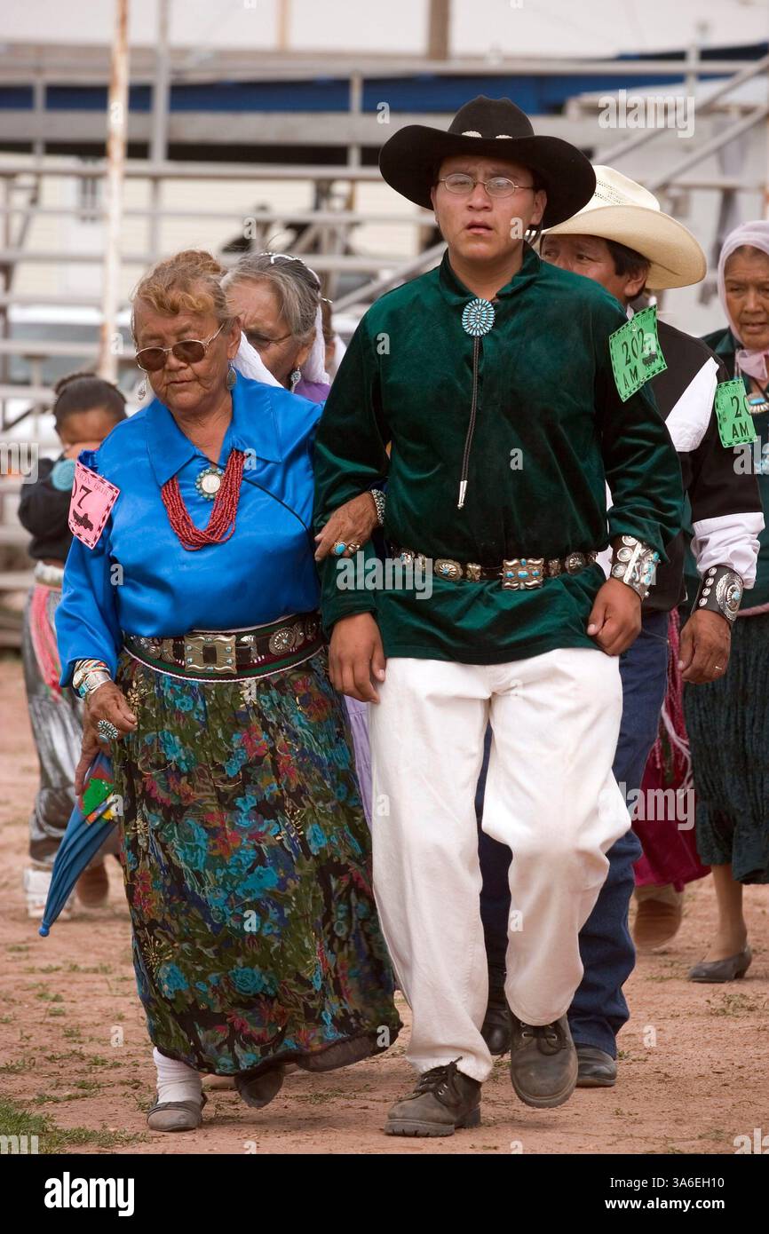 Sep 10, 2004; Window Rock, AZ, USA; A traditional Navajo song and dance ...