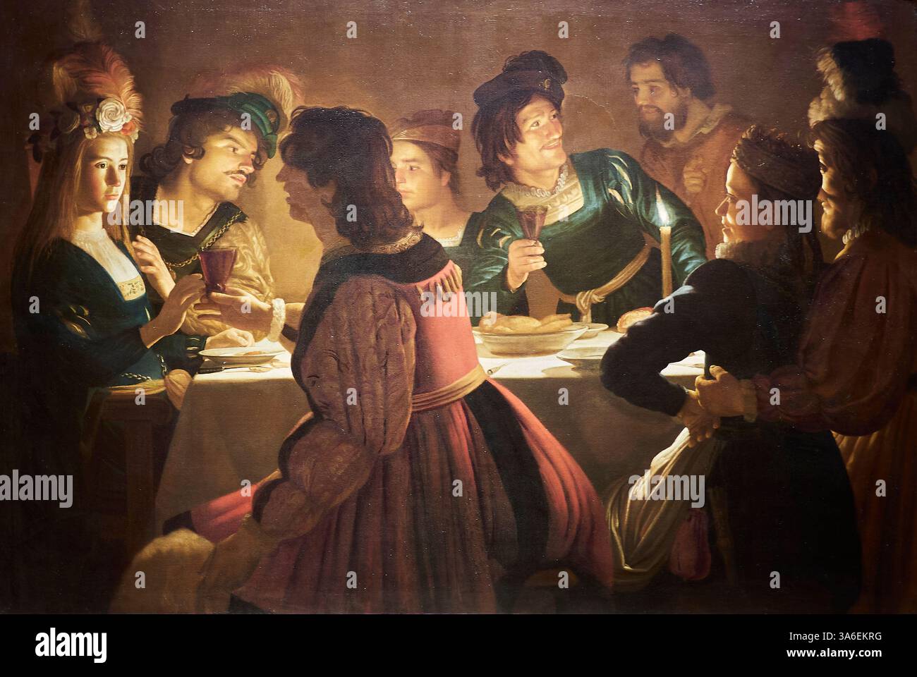Wedding Feast, Oil on canvas 1617 of Gerri van Honthorst (Gherardo ...