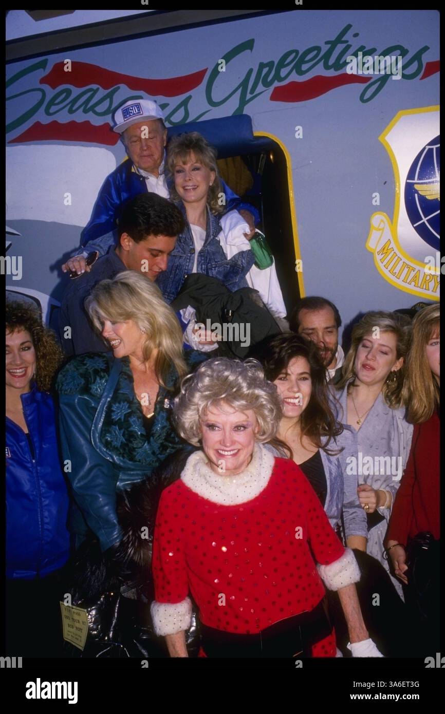 December 1987; Hollywood, CA, USA; BOB HOPE, BARBARA EDEN, PHYLLIS ...
