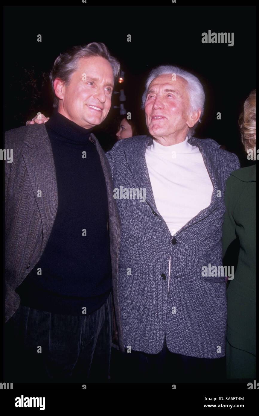 October 3, 1996; Hollywood, CA, USA; Actors KIRK and MICHAEL DOUGLAS ...