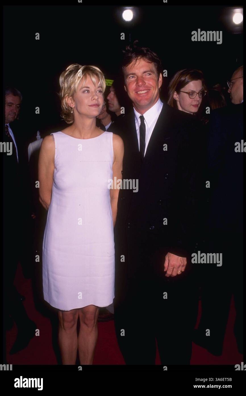 May 1, 1995; Hollywood, CA, USA; Actor DENNIS QUAID and wife MEG RYAN ...