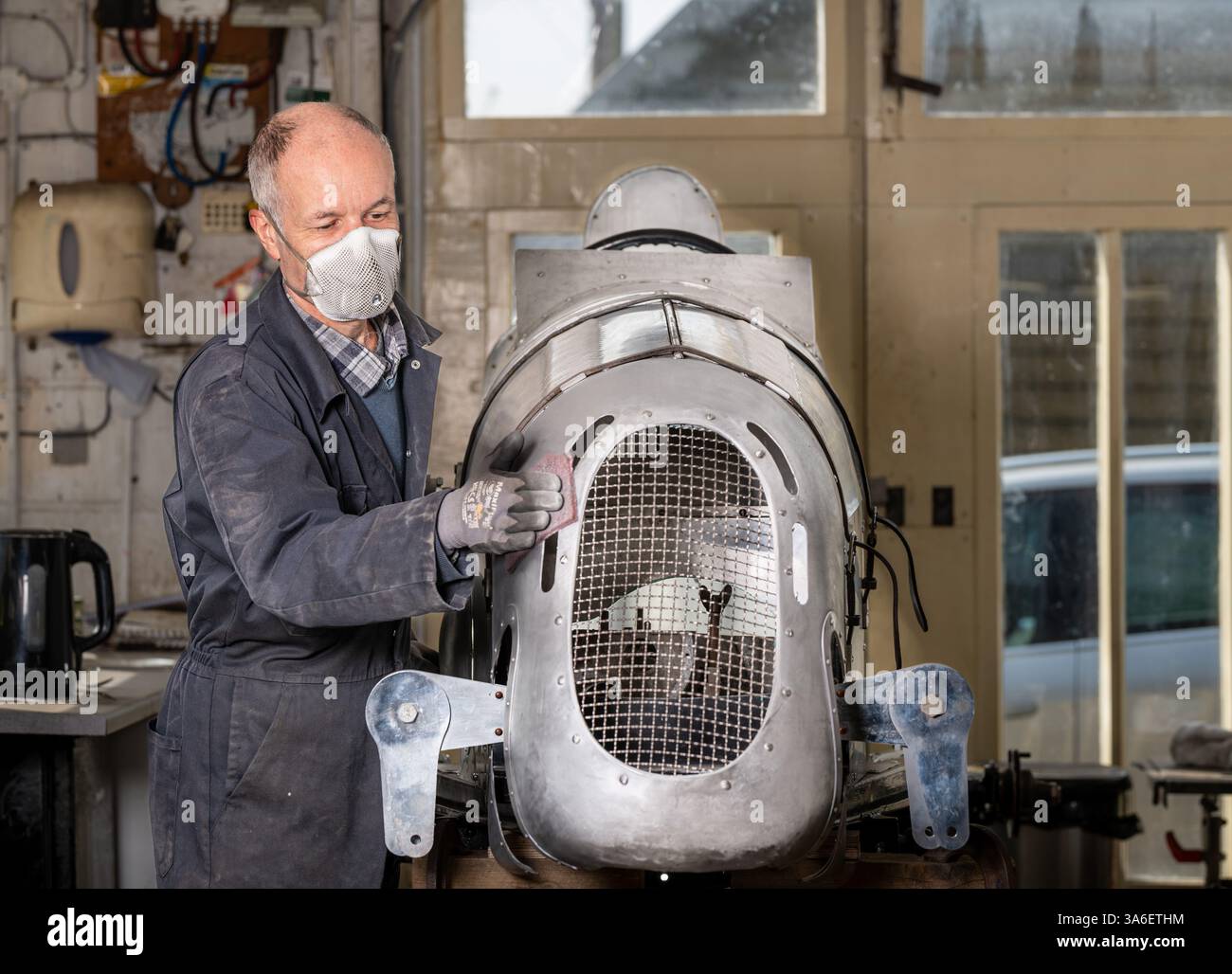 Horam, East Sussex, UK. 25th Mar, 2025. Alan Morris works on making the ...