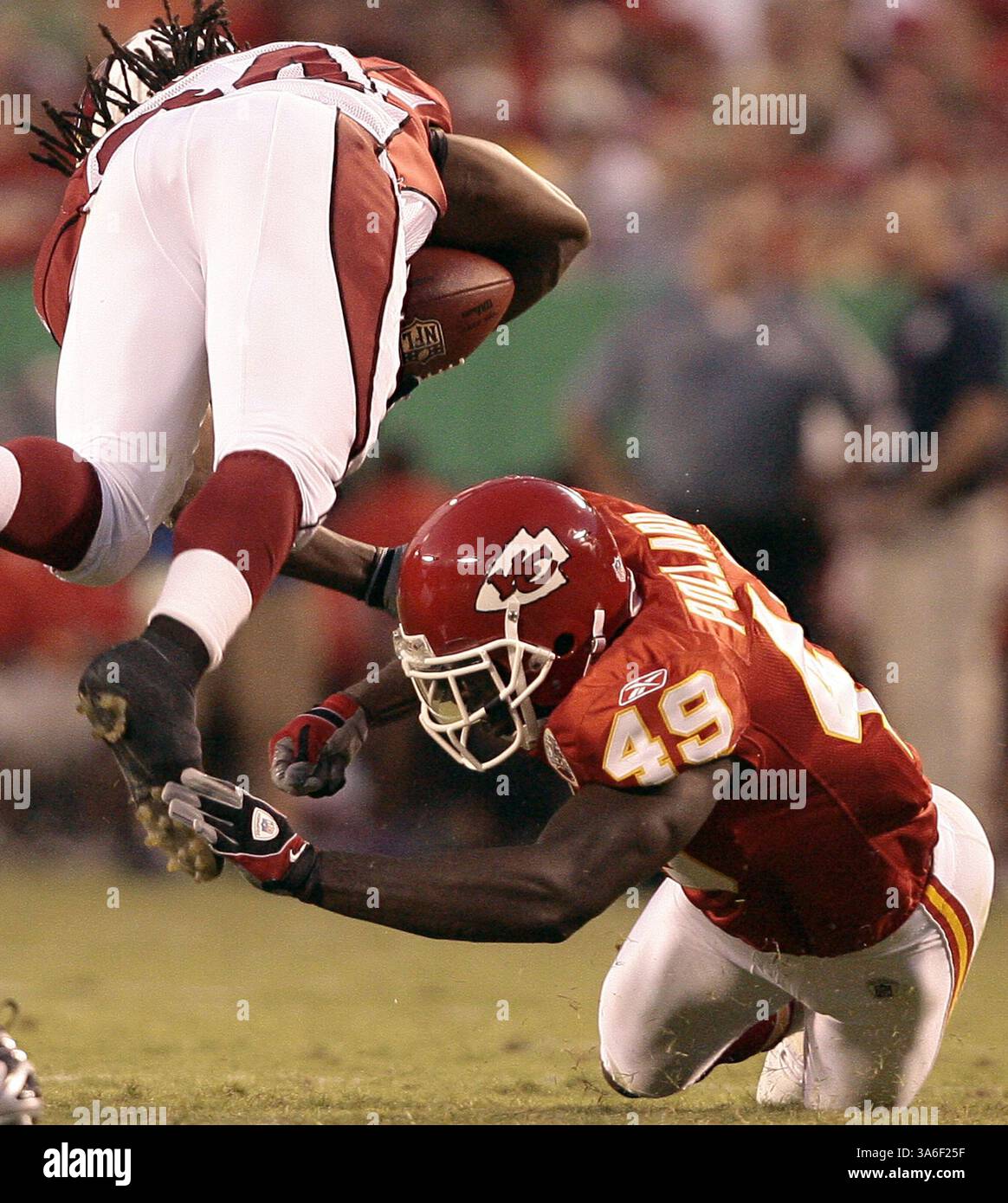 Aug. 16, 2008 - Arizona Cardinals running back Tim Hightower (left) was ...