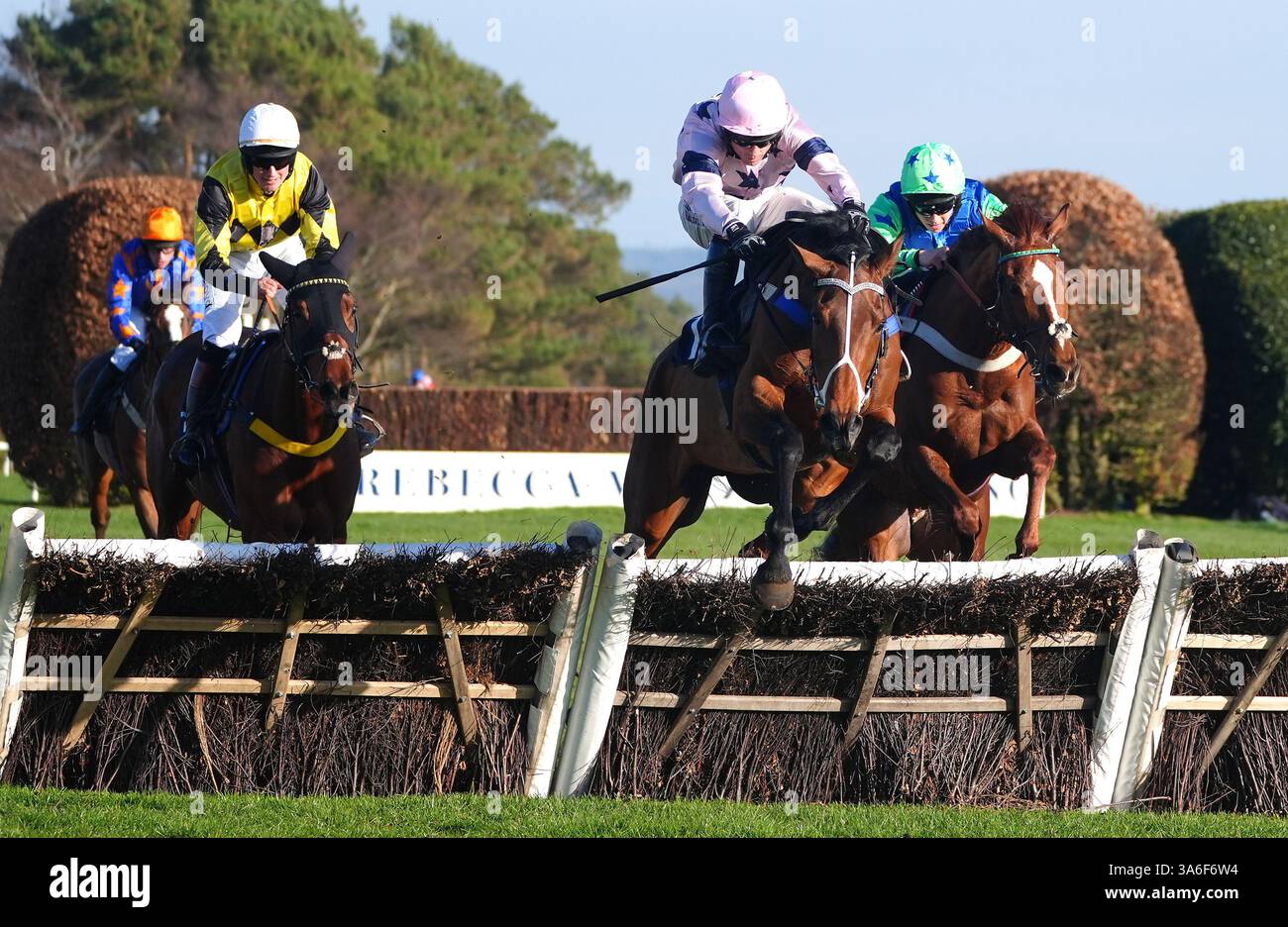 Lawrenny ridden by Sean Quinlan (centre) on their way to winning the ...