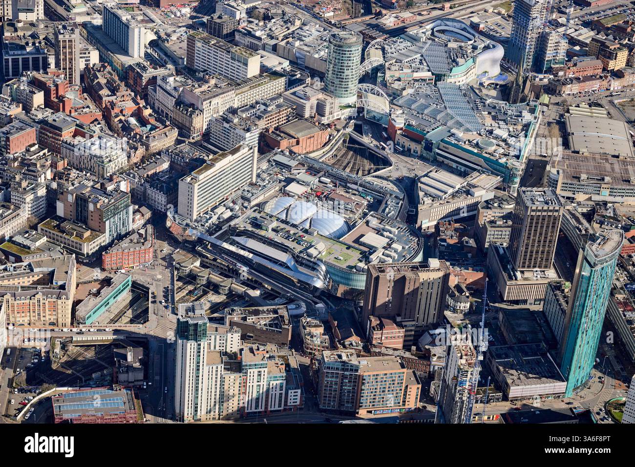 An aerial view of Birmingham City Centre, west Midlands, UK Stock Photo ...