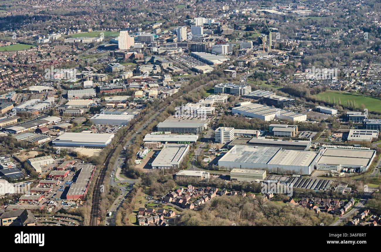 An aerial view of Bracknell, south east England, UK Stock Photo - Alamy