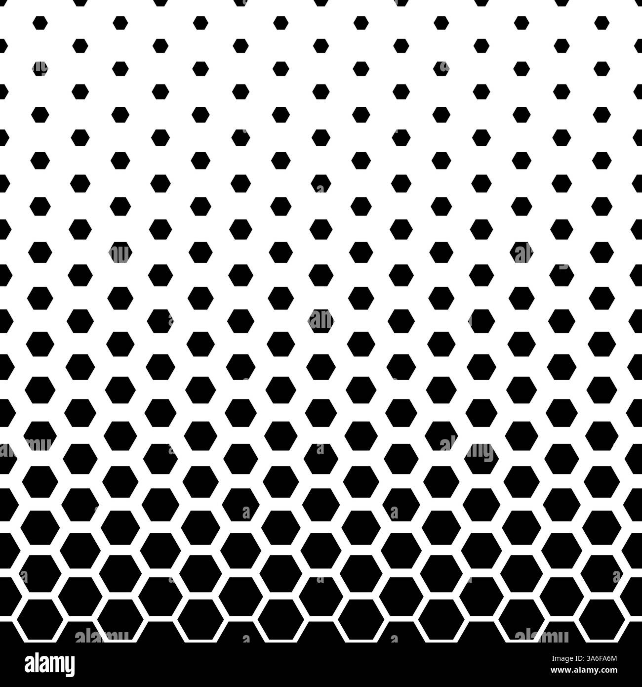 Hexagon fades pattern. Faded halftone black honeycomb isolated on white ...