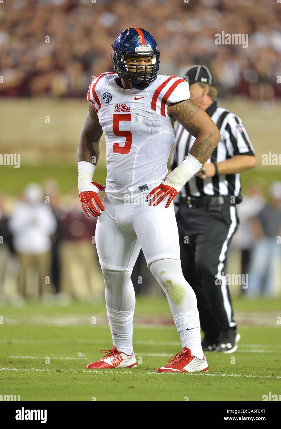 October: 11, 2014: Mississippi Rebels defensive tackle Robert Nkemdiche ...