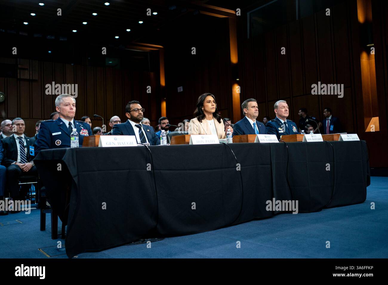 (L-R) National Security Agency Director Timothy Haugh, Director of the ...