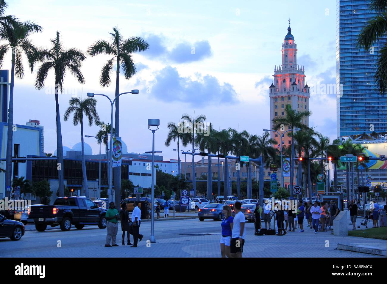 Aug. 20, 2014 - Miami, Florida, United States - A touristic street in ...
