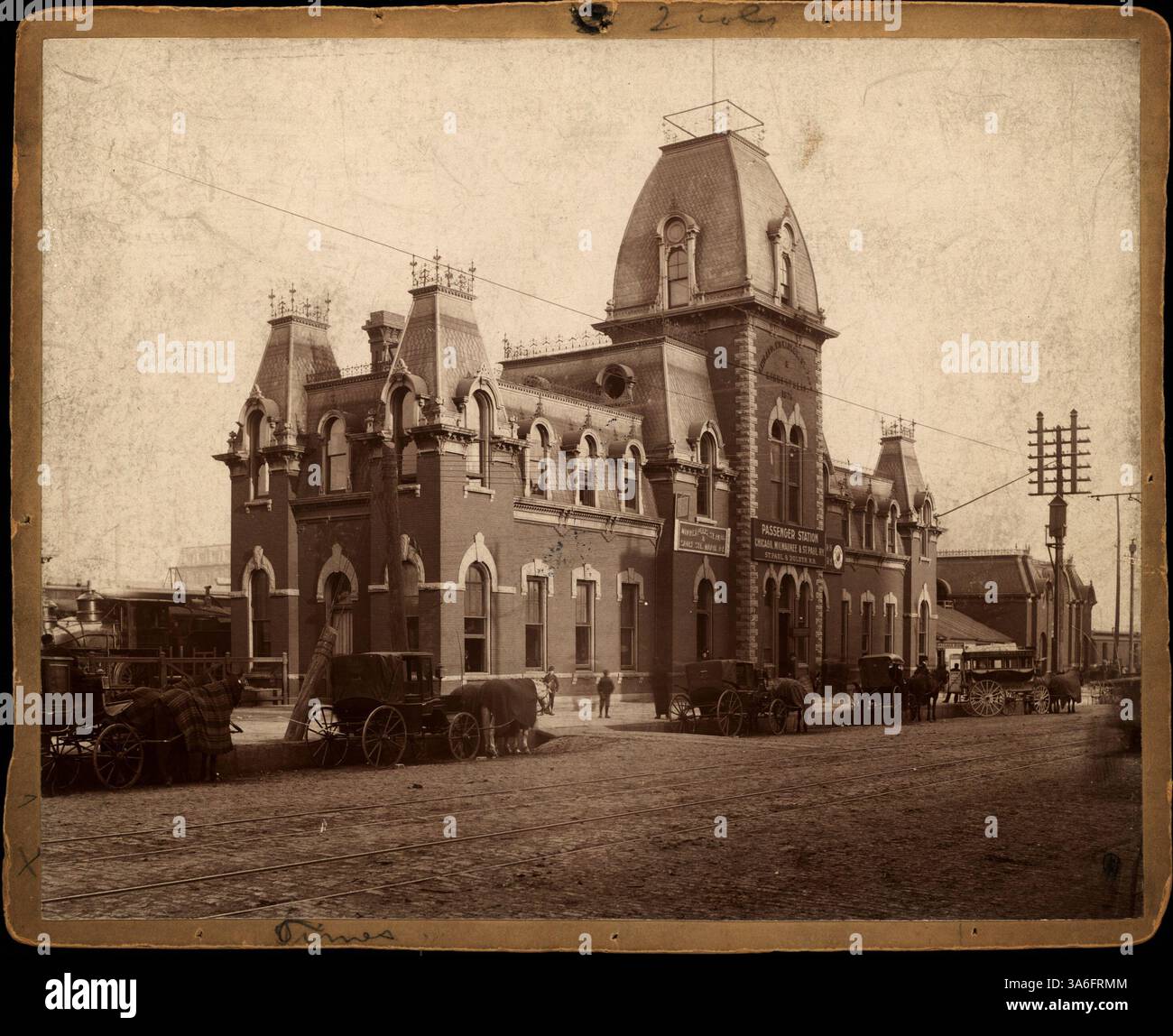 The Second Chicago, Milwaukee, and St. Paul Railroad Depot, built ...