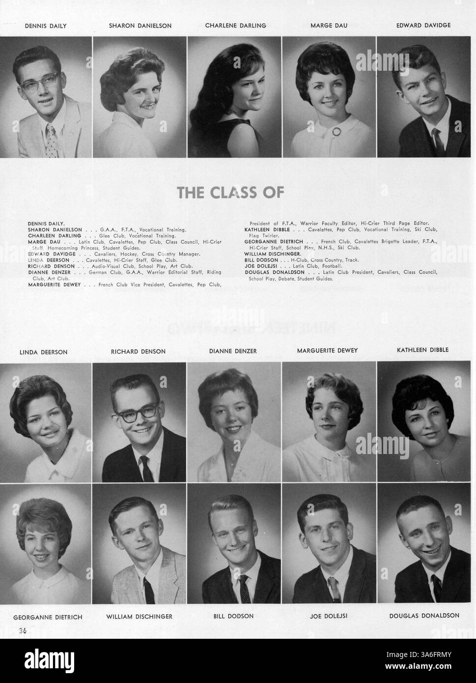 The 1962 Hopkins High Yearbook, '62 Warrior', captures the school year ...