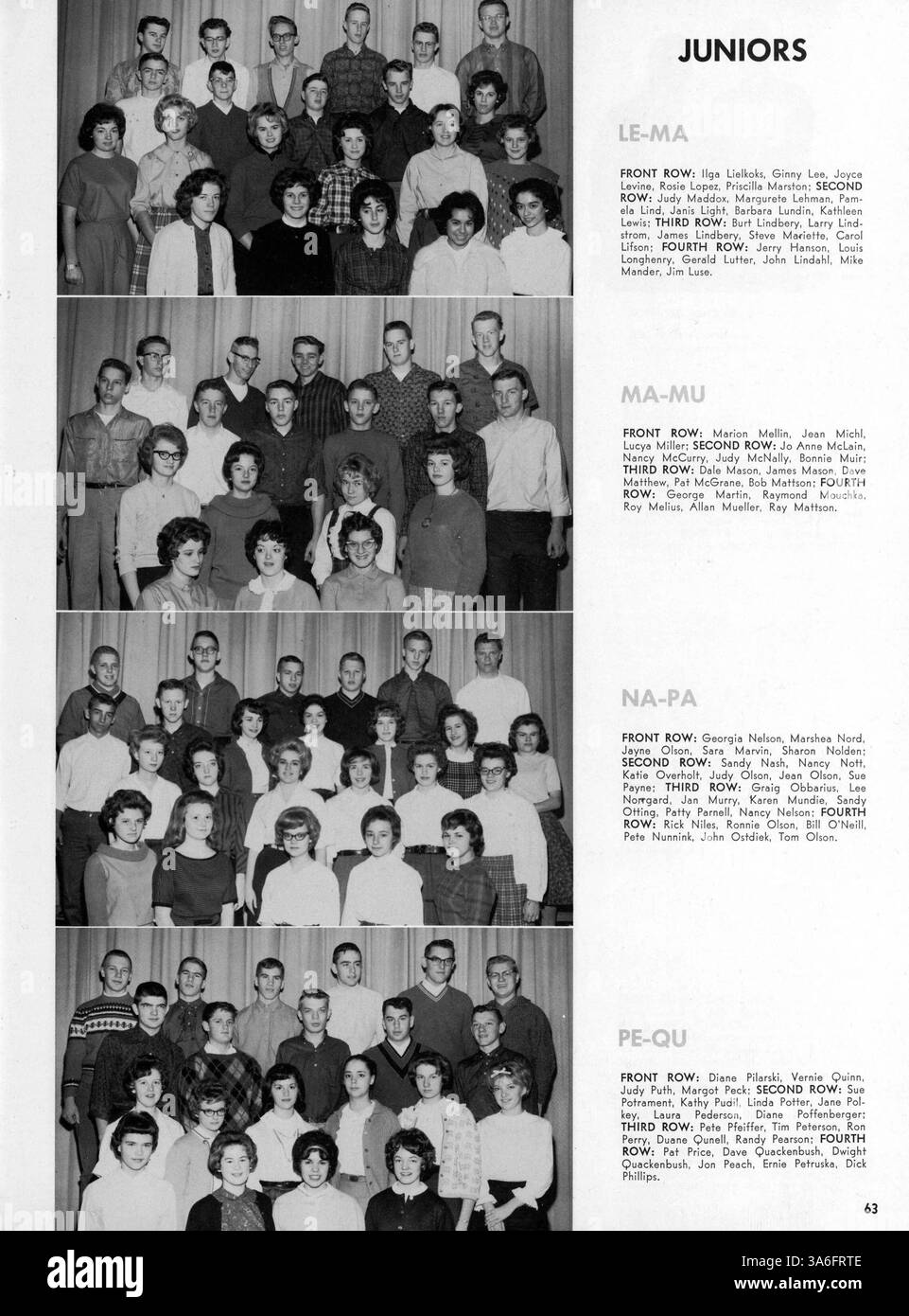 Yearbook from hopkins high school highlights the major activities hi-res stock photography and ...