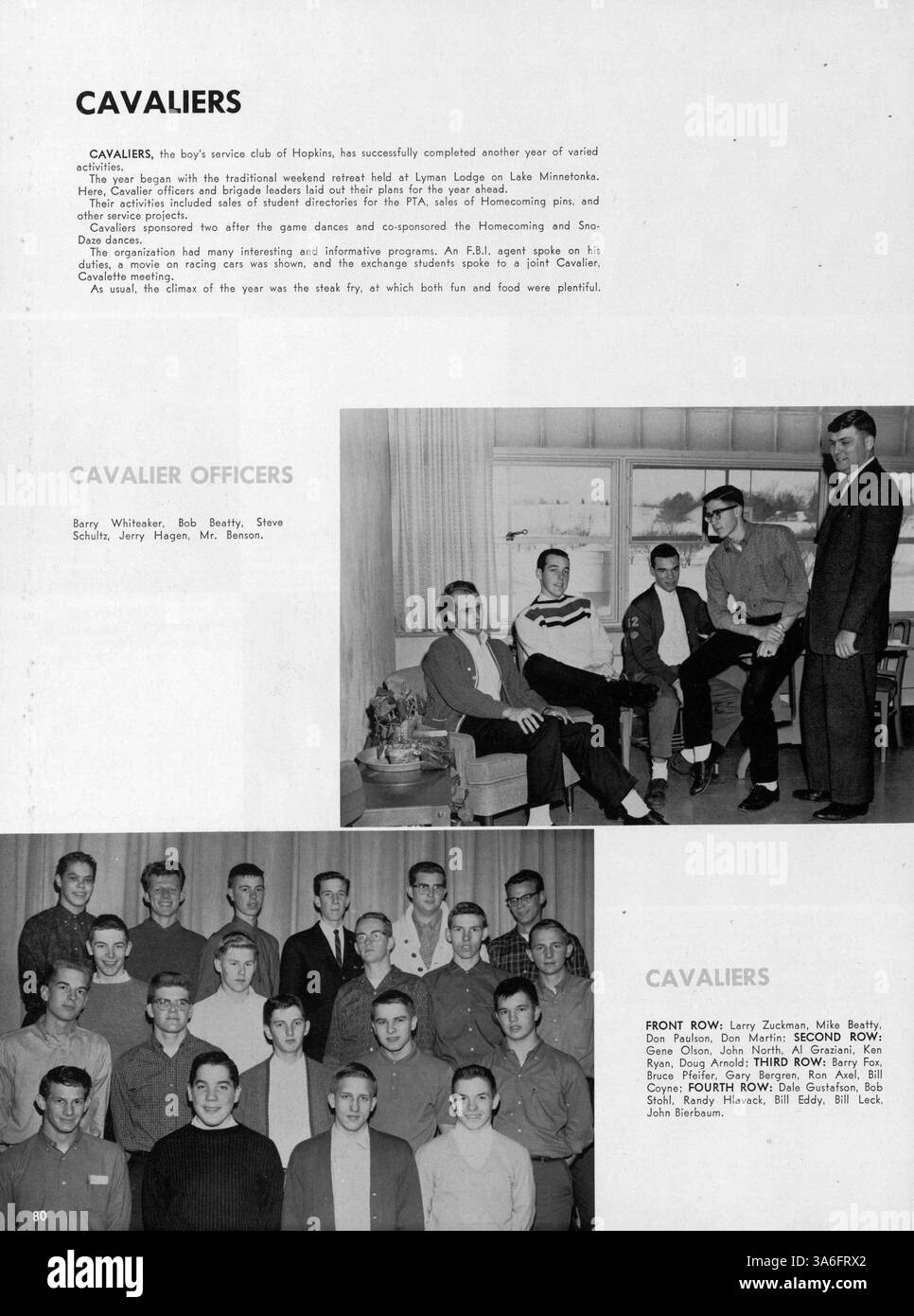 Major school events during the 1961 1962 academic year hi-res stock ...