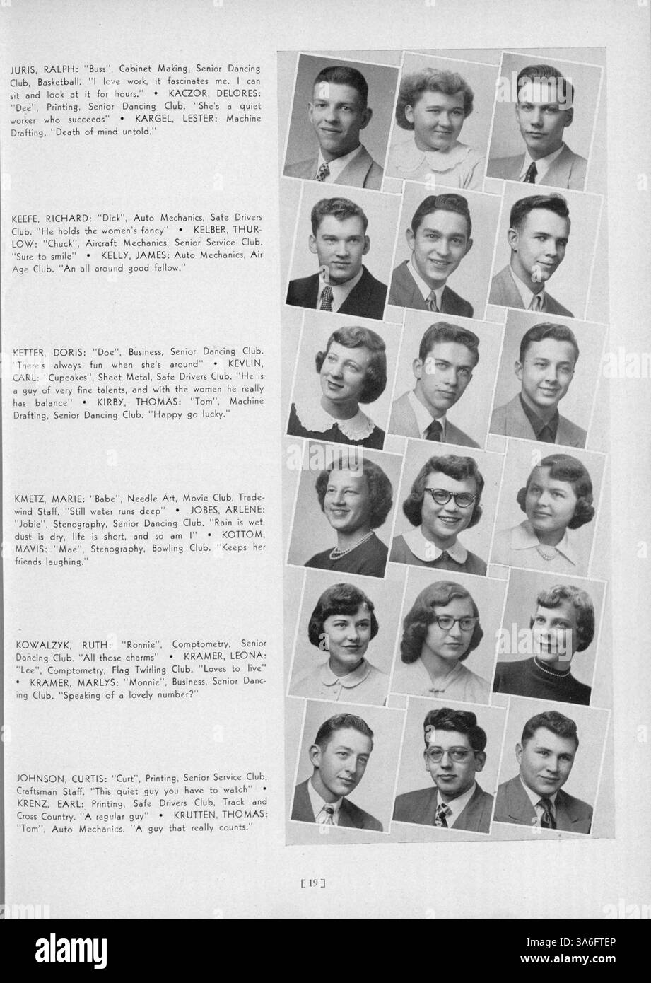 Yearbook offers insights into the 1951 1952 school year hi-res stock ...