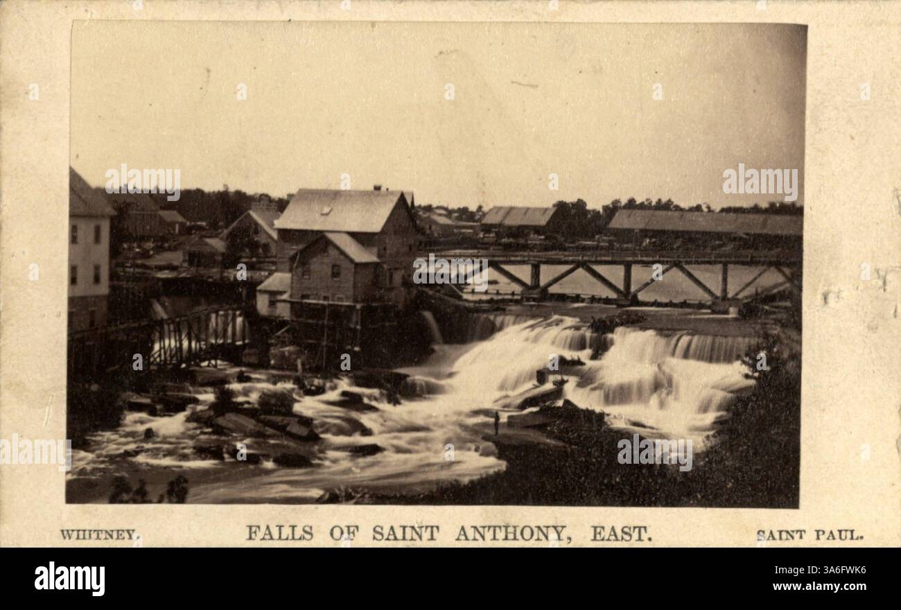 St. Anthony Falls, located on the Mississippi River, is shown in this ...