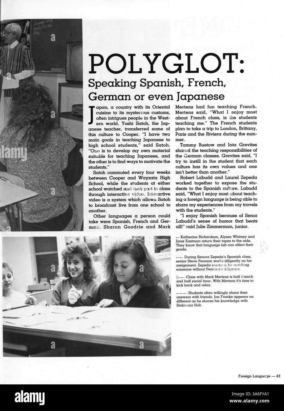 The 1988 Talons yearbook showcases the academic, athletic, and social highlights of Cooper High ...