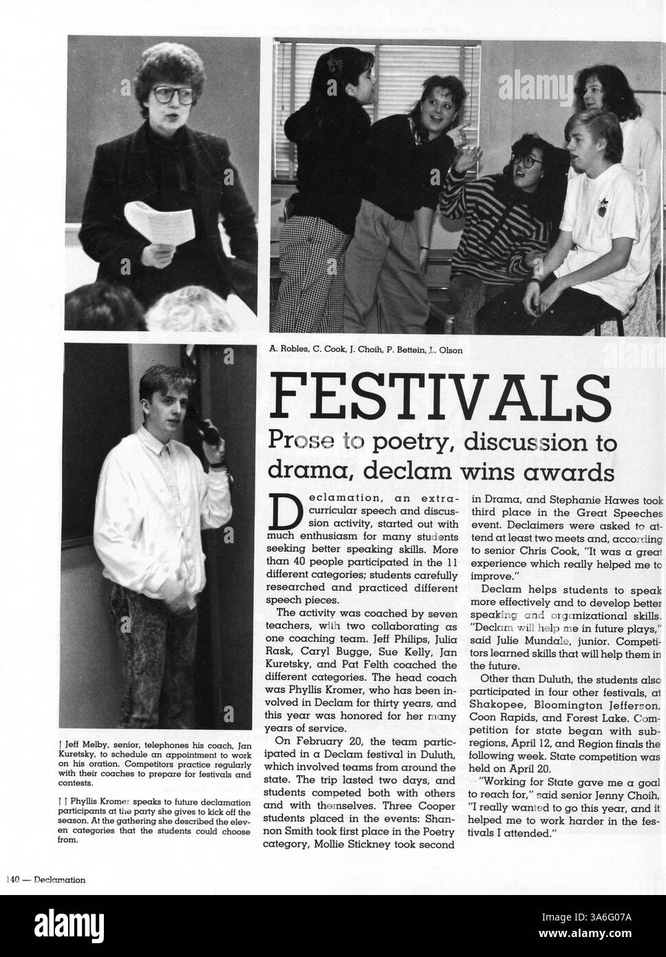 This talons yearbook from cooper high school hi-res stock photography ...