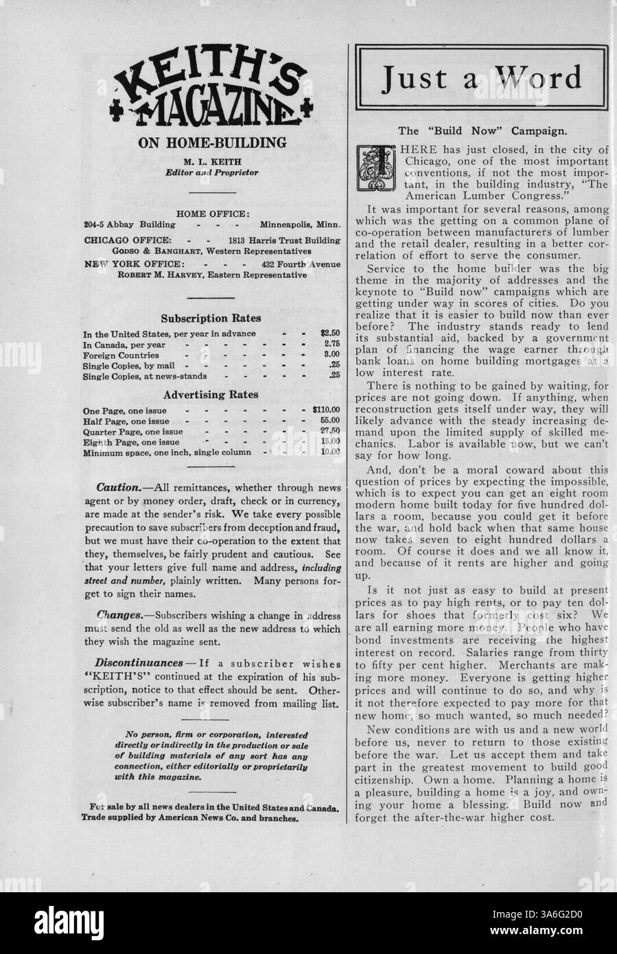 Keith's Magazine on Home Building, published in 1919 by architect Max L ...